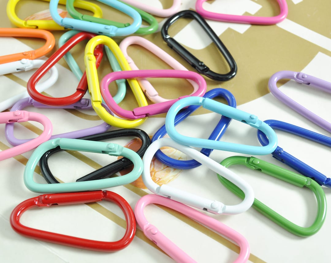 8/10/20/50pcs Carabiner Clips Clasp,multi Color Aluminum Carabiner Key ...