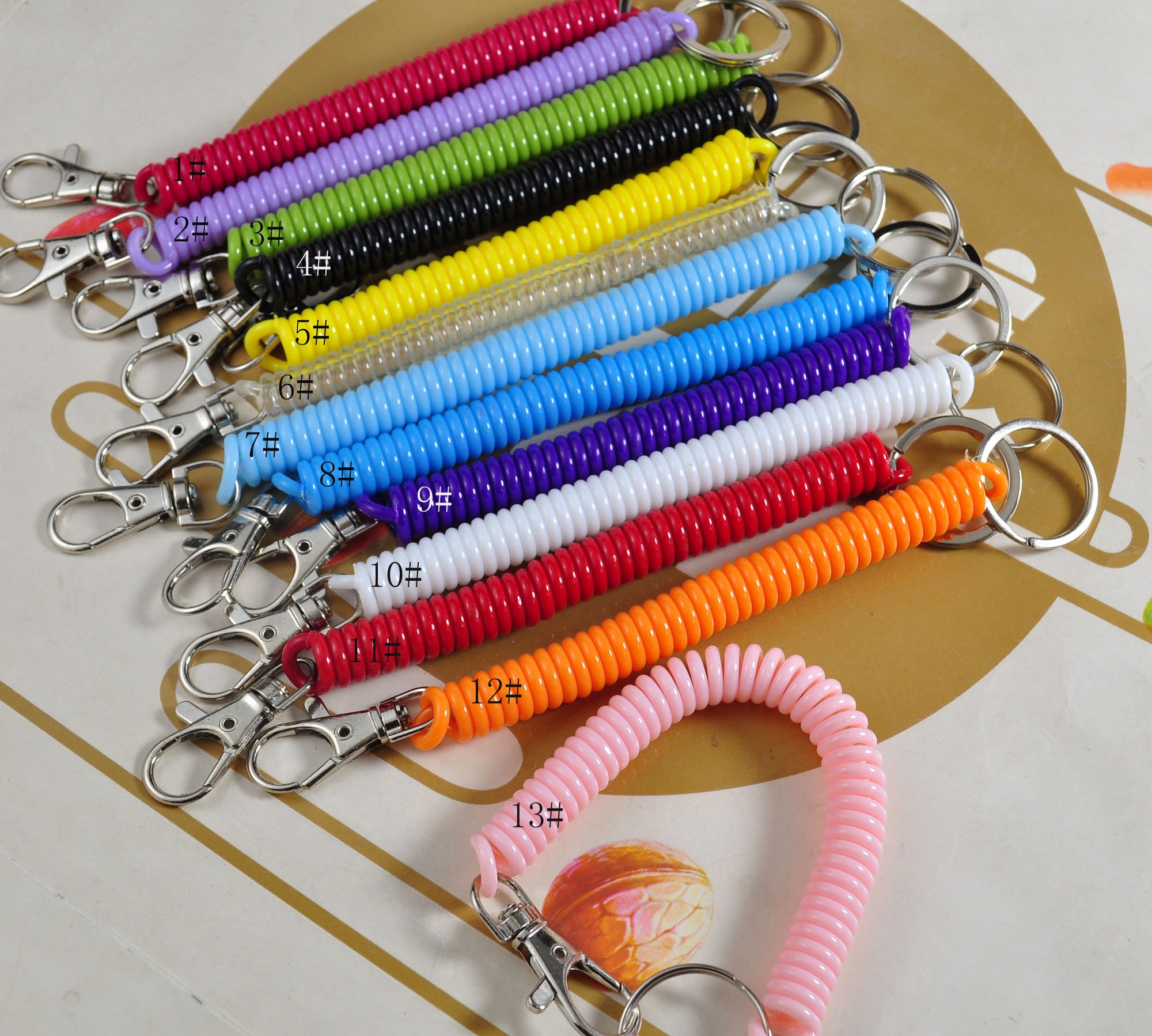 1-50pcs Colorful Plastic Spring Buckle Belt Bag Clip Loop Hook Keychain ...