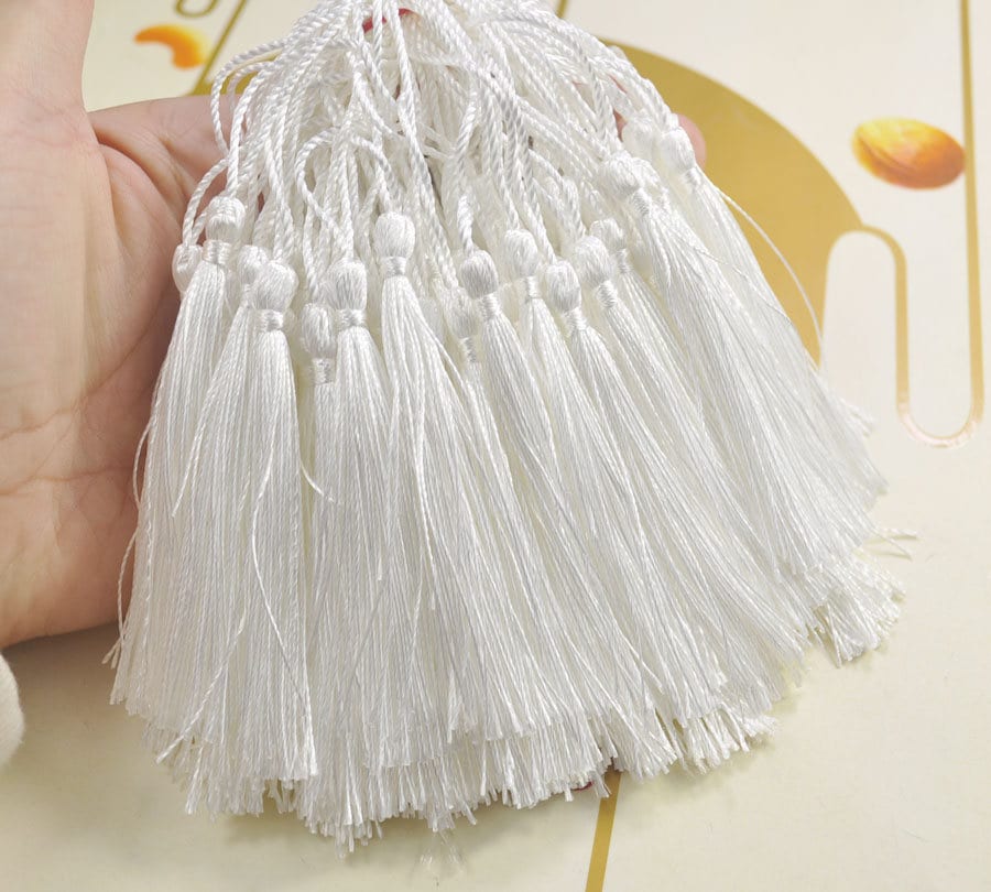 10pcs White Silk Tassels3 Inch Silky Mini Tasselshand Made - Etsy
