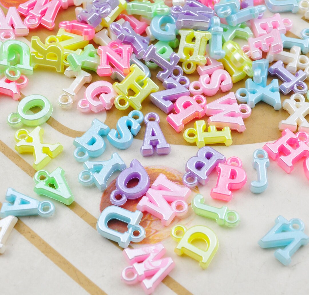 150pcs Set Acrylic Alphabet Letter Beads,pastel Alphabet Letter ...