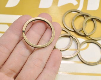 6 Split Ring for Keys Gold 30mm by TIJC GPKR001 - Etsy