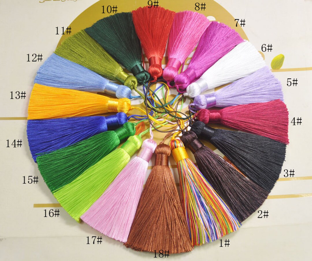 2pcs Mixed Color Tassels,82mm Long Silk Tassels,handmade Tassel ...