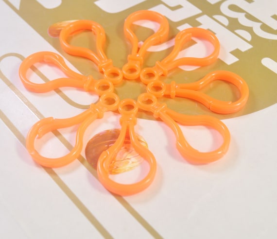 20pcs Large Plastic Hook Claspsorange Plastic Key Chain - Etsy