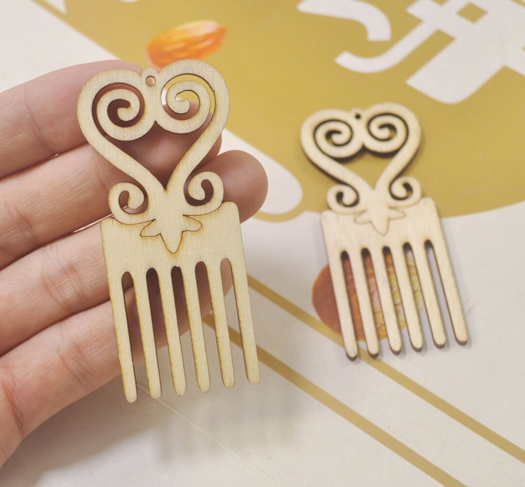 Wooden Hair Comb,8pcs Wood Heart Hair Comb, Natural Wooden Hair Comb ...