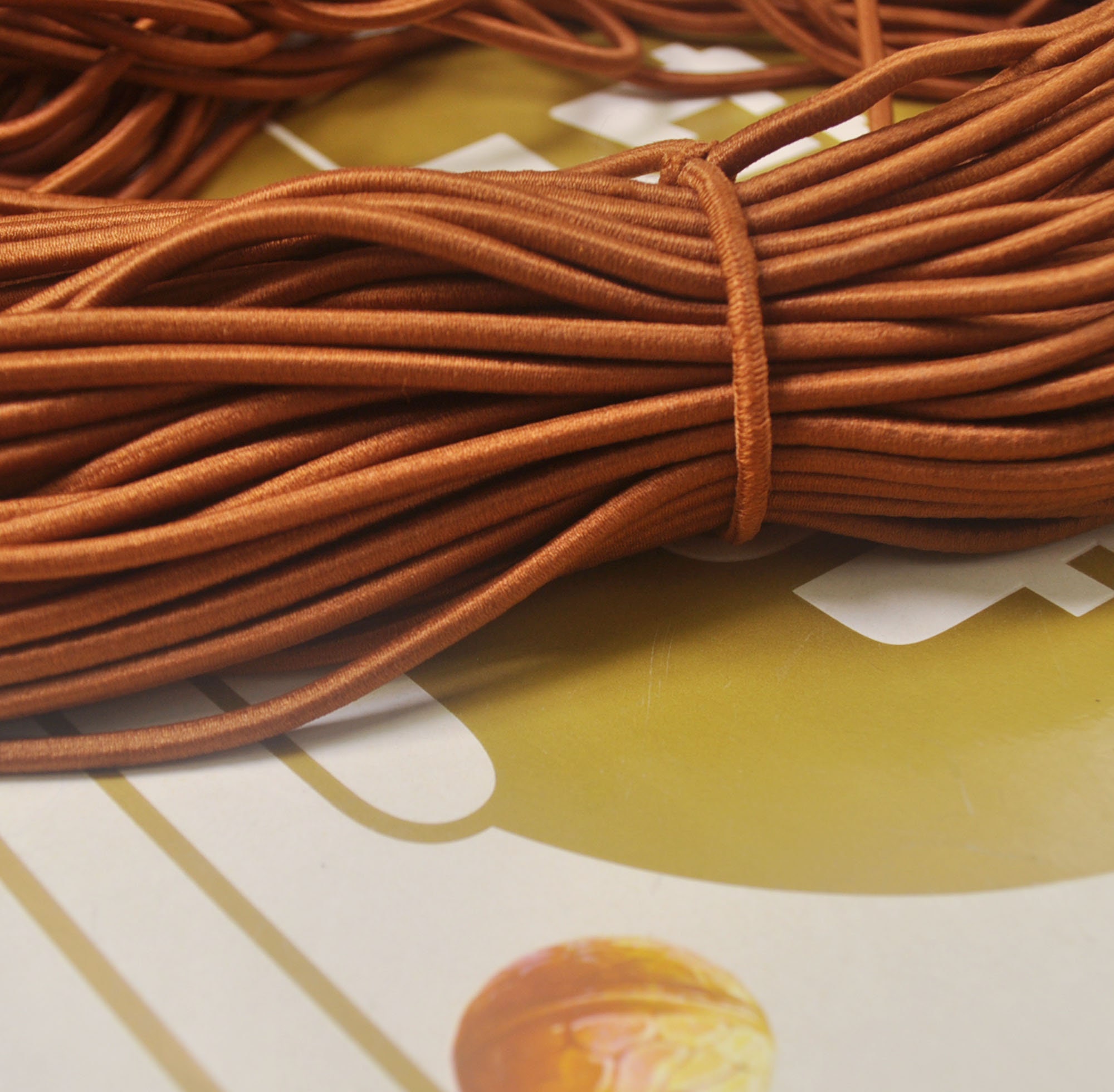 5Yds Brown Elastic Cord4mm Round Elastic Cordstretch | Etsy