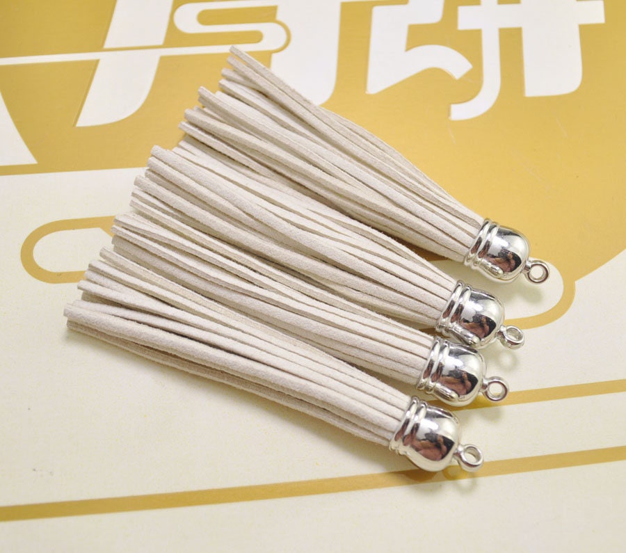 Nappine in pelle scamosciata beige da 20 pezzi nappe frange - Etsy Italia