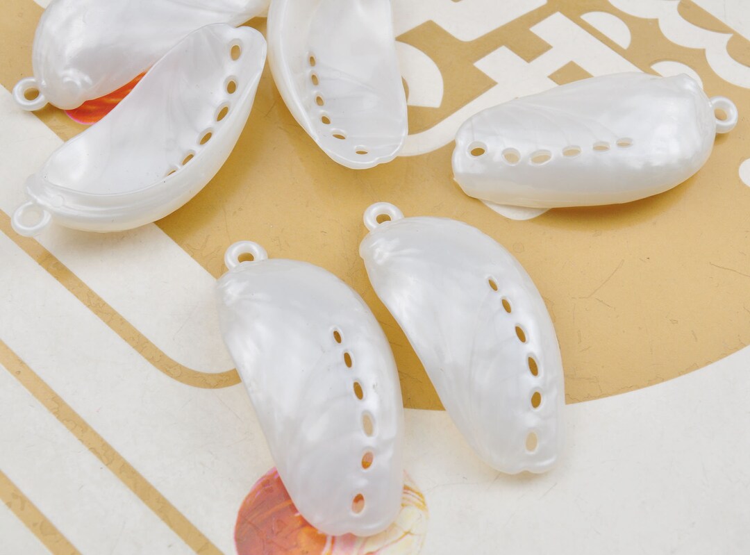 10-100pcs White Abalone Shells Jewelry,acrylic Abalone Shells Pendant ...