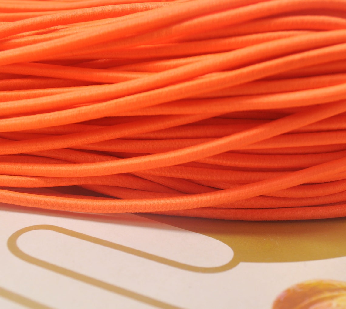 5yds Bright Orange Elastic Cord4mm Round Elastic Cordstretch - Etsy