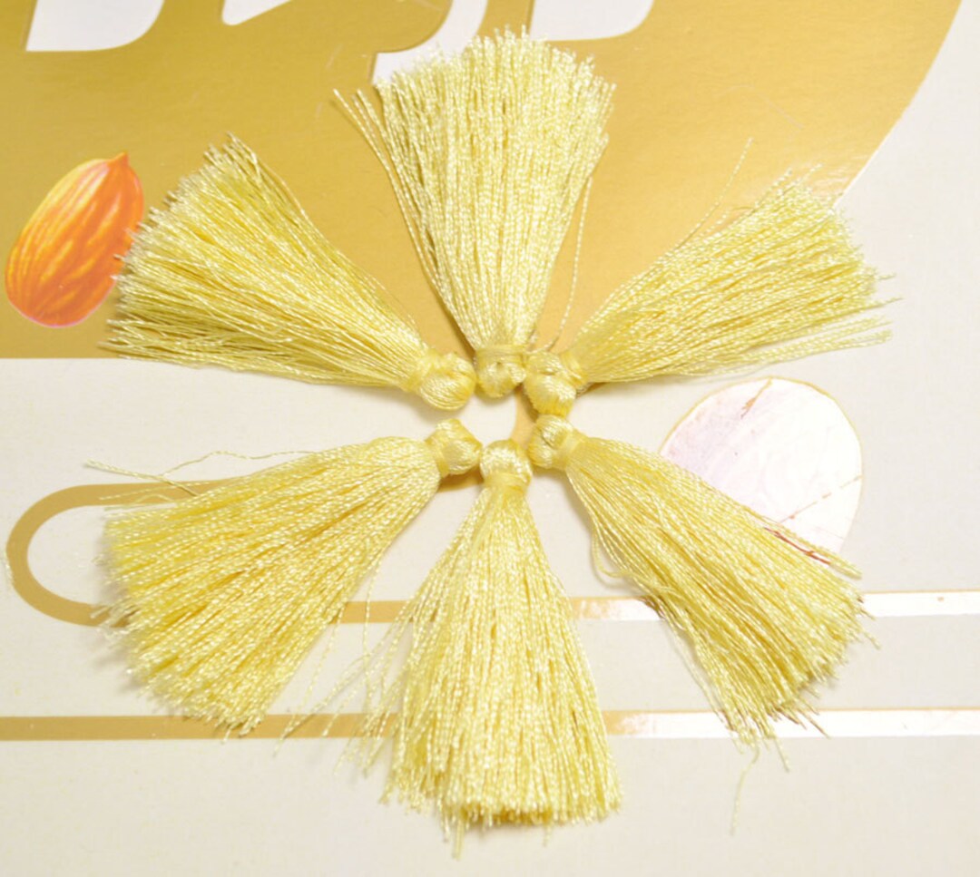 50pcs 40mm Yellow Silk Tassel Pendant,fringe Tassel,earring Tassel ...
