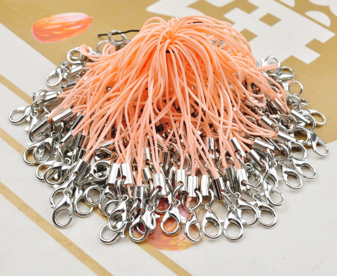 5 /50pcs,peach Cell Phone Straps，keychains Hook, Charms Key Cord, Peach ...