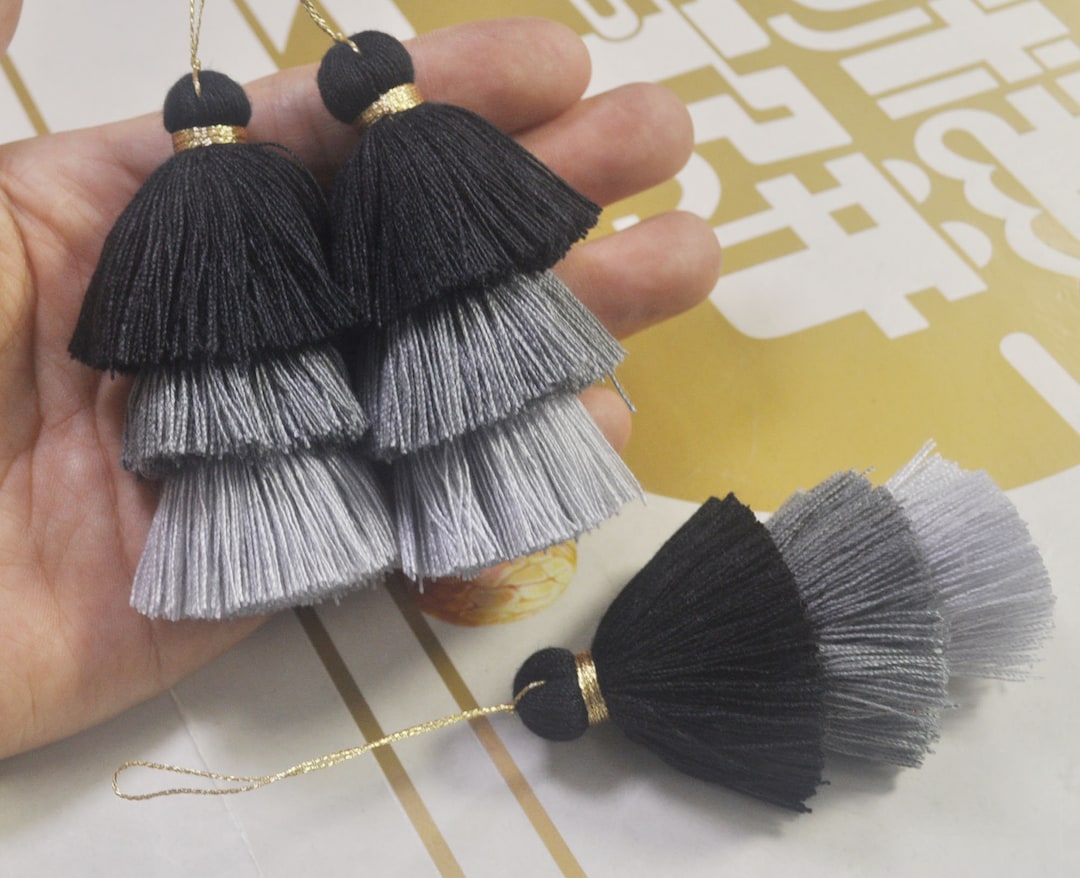 5pcs Handmade Cotton Tassel,tiered Tassels Bohemian Tassels,ombre ...