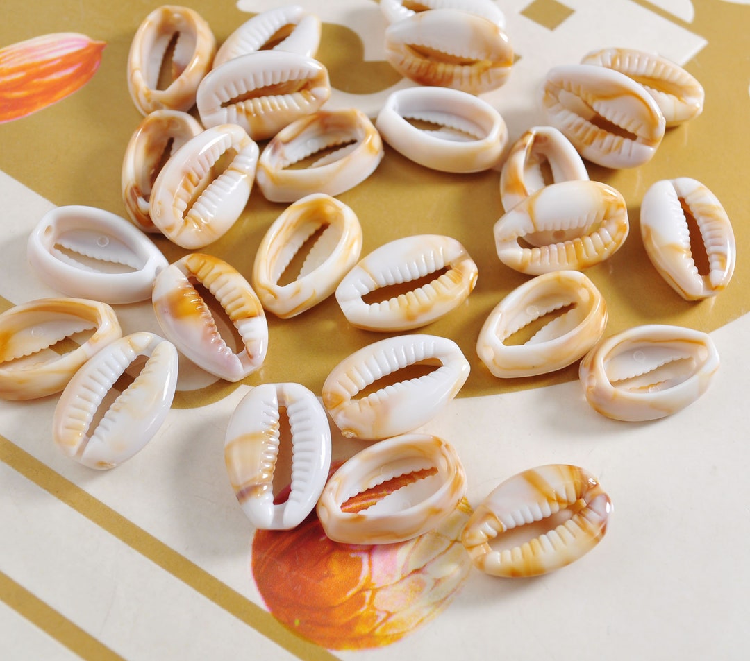 50pcs Acrylic Cowry Shells Charms Beads,cowry Shells Pendants,acrylic ...