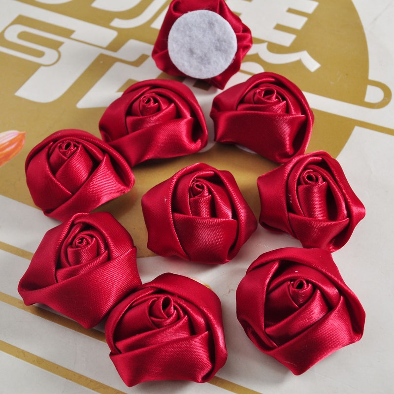 Satin Ribbon Roses - Etsy
