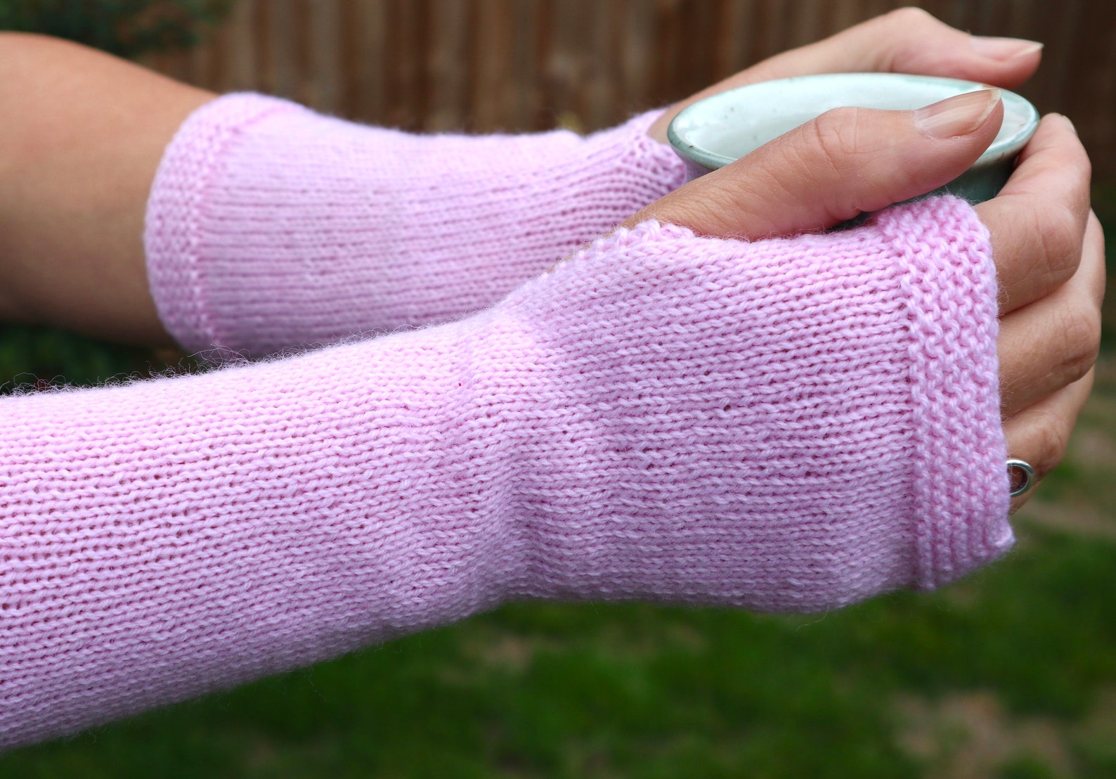 Pattern - Knitted Hand Warmers in 4 Ply, Fingering Yarn, Some ...
