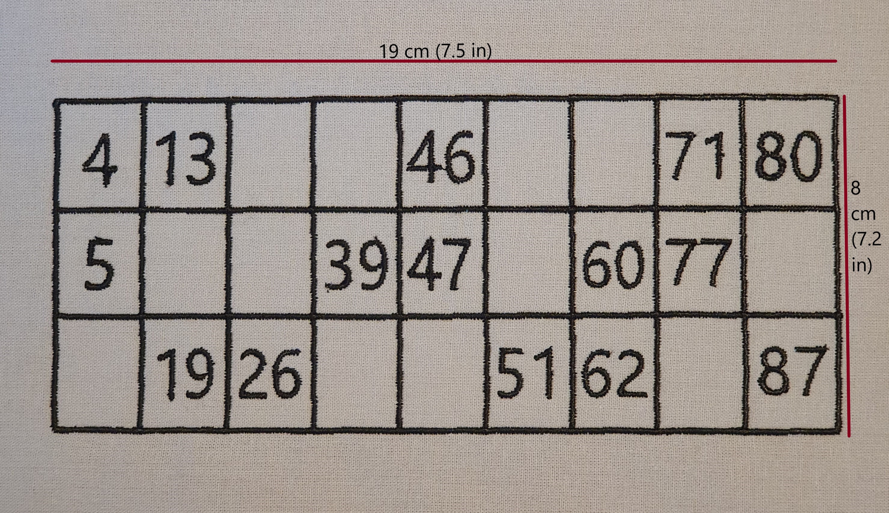 Danish Bingo Plate Machine Embroidery / Dansk Bingoplade - Etsy Denmark