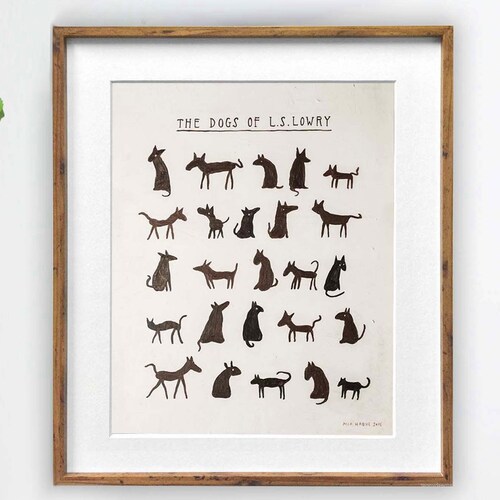 Dogs of L S Lowry Print Matchstick Men Style of Lowry Dog - Etsy UK