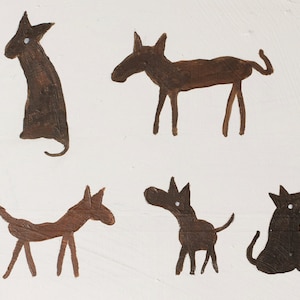Dogs of L S Lowry Print, Matchstick Men, Style of Lowry, Dog Print, Dog ...