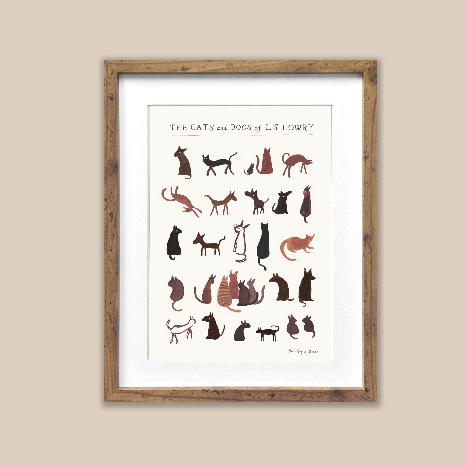 Cats AND Dogs of L S Lowry Print Cat and Dog Print L S Lowry - Etsy UK