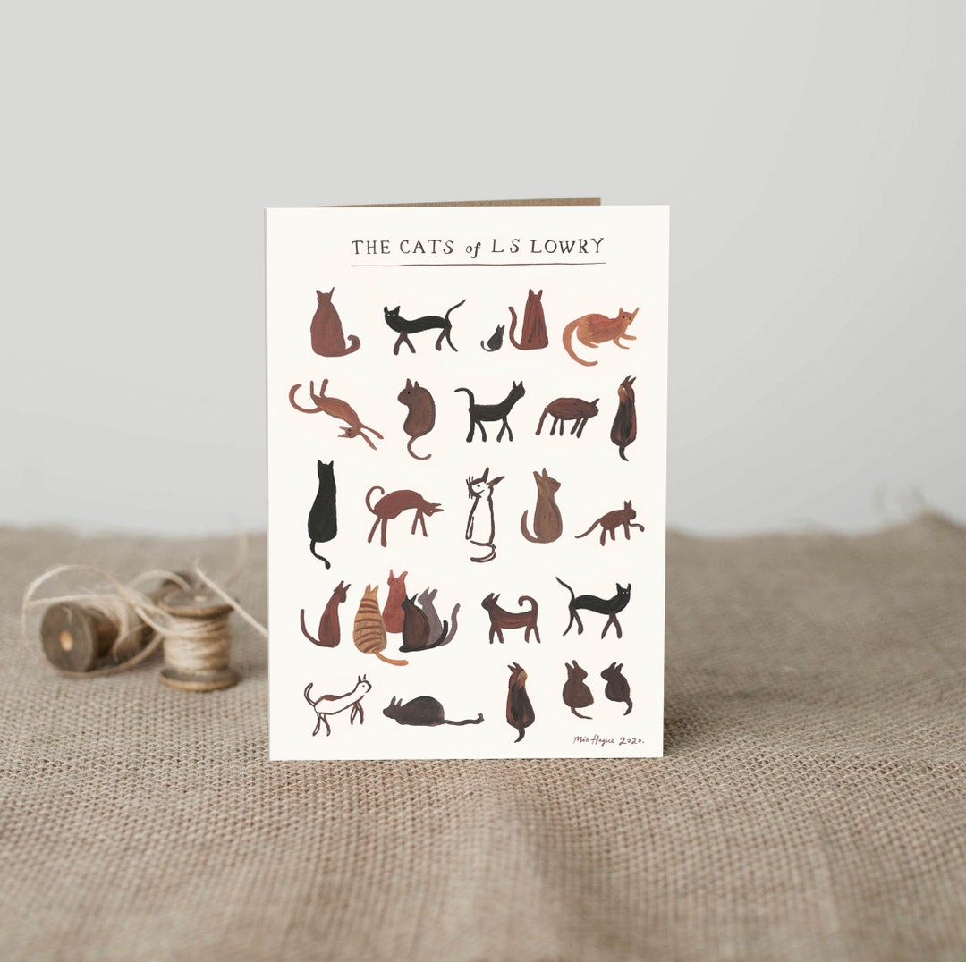 The Cats of L S Lowry, Cats Card, Lowry Style, L S Lowry Cat Card. A6 ...