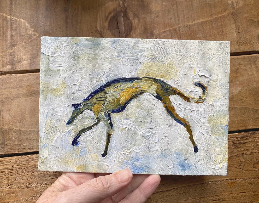 3 Legged Greyhound - Whippet - Sighthound - Original Painting - Oil on ...