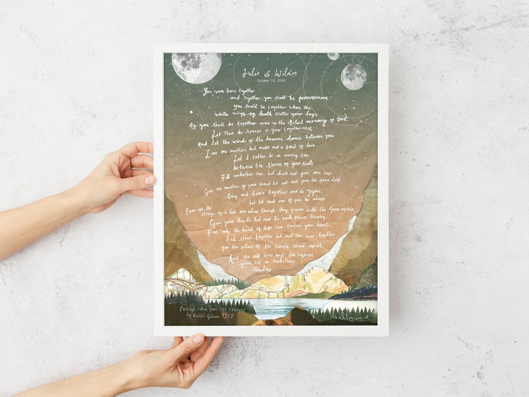 On Marriage Print by Kahil Gibran | the River Cannot Go Back | Wedding ...