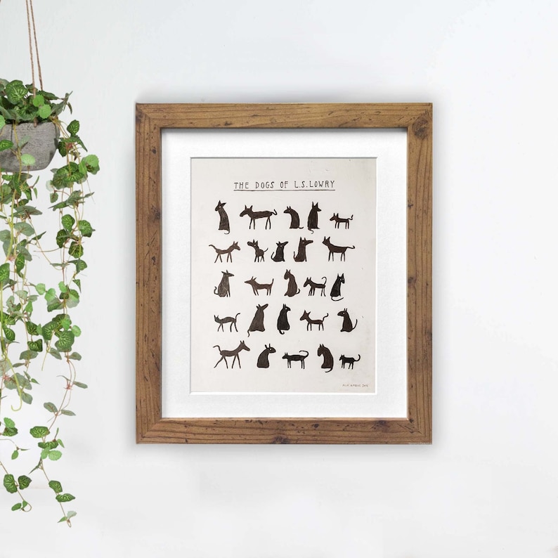 The Dogs of L S Lowry Print, Matchstick Men, Lowry, Dog Print, Dog Wall ...