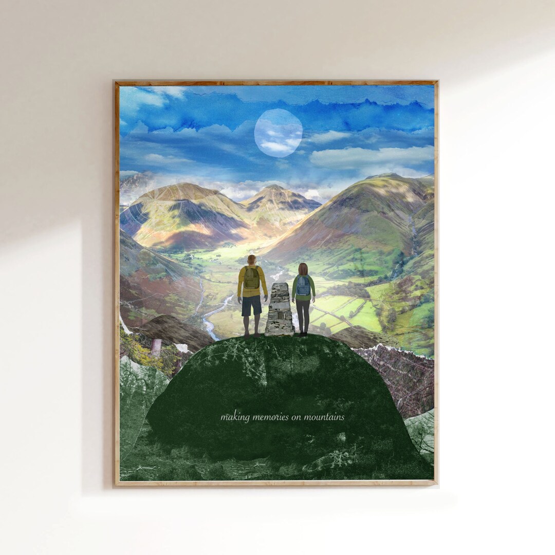 Trig Point Gift, Custom Trig Point Print, Couples Adventure Print ...