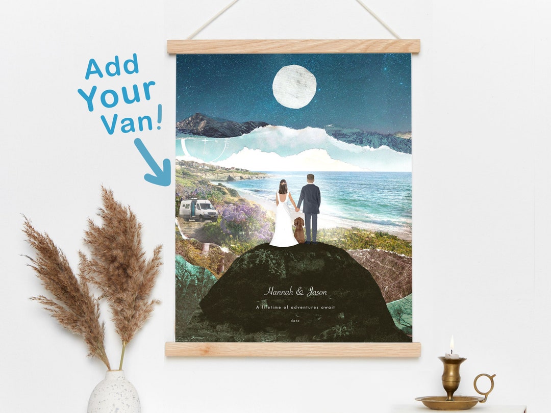 Custom CAMPER VAN Print, Camper Van Personalised Print, Van Lovers Gift ...