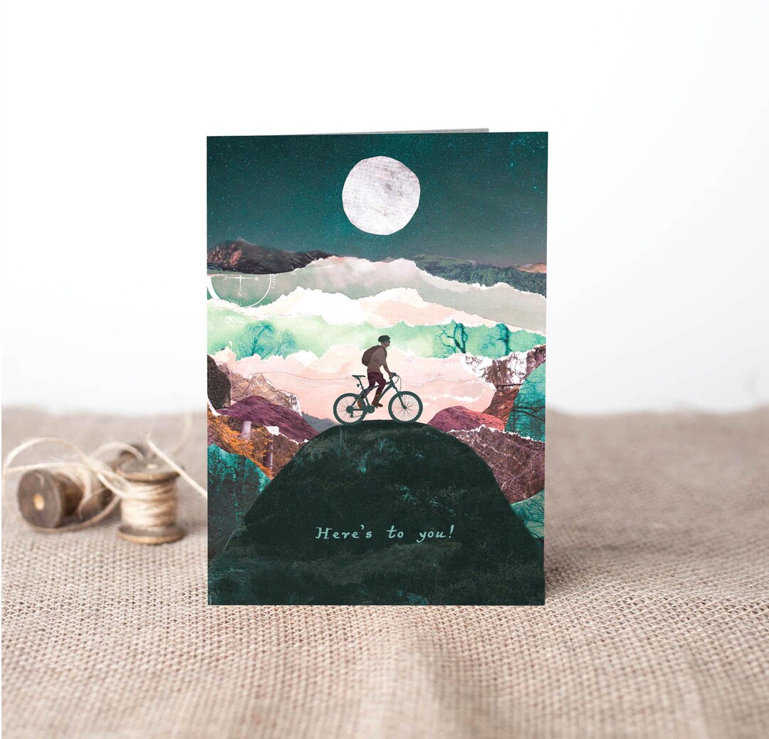 Mountain Biker Card, Bike Card, MTB, Adventure, Extreme Sports Card ...