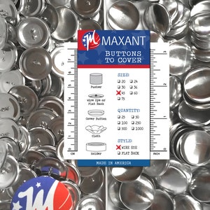 Cover Buttons 7 Sizes 100 Pack US Made - Etsy