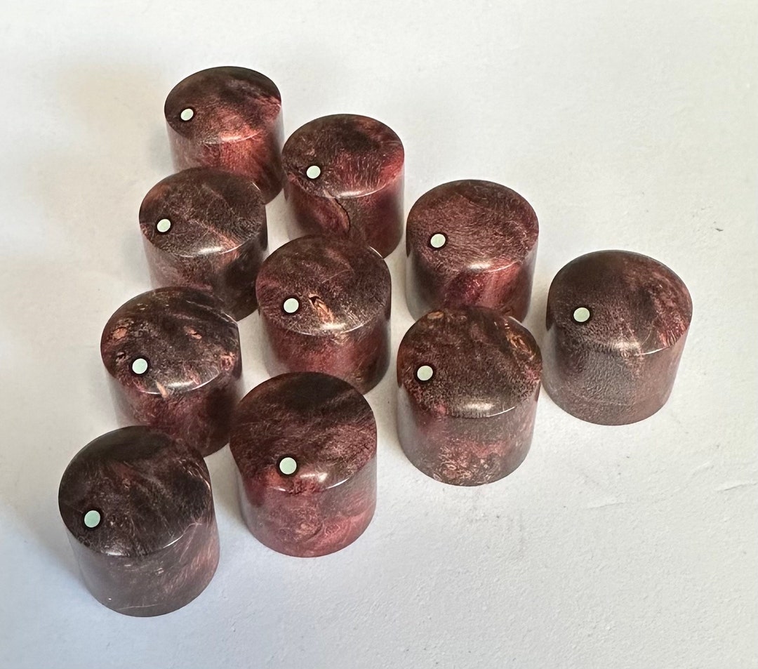 Dyed/stabilized Maple Burl Guitar Knobs: PRICE/KNOB - Etsy
