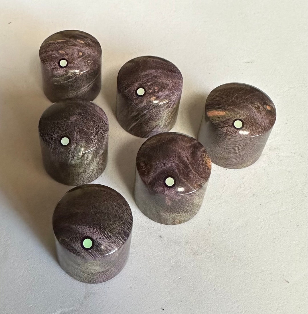 Dyed/stabilized Maple Burl Guitar Knobs - Etsy