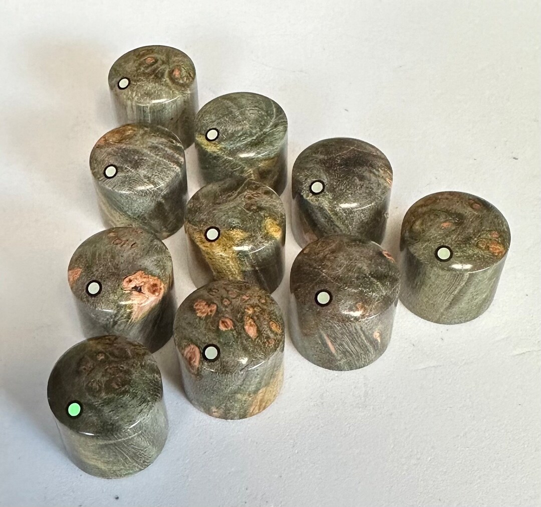 Dyed/stabilized Maple Burl Guitar Knobs: PRICE/KNOB - Etsy