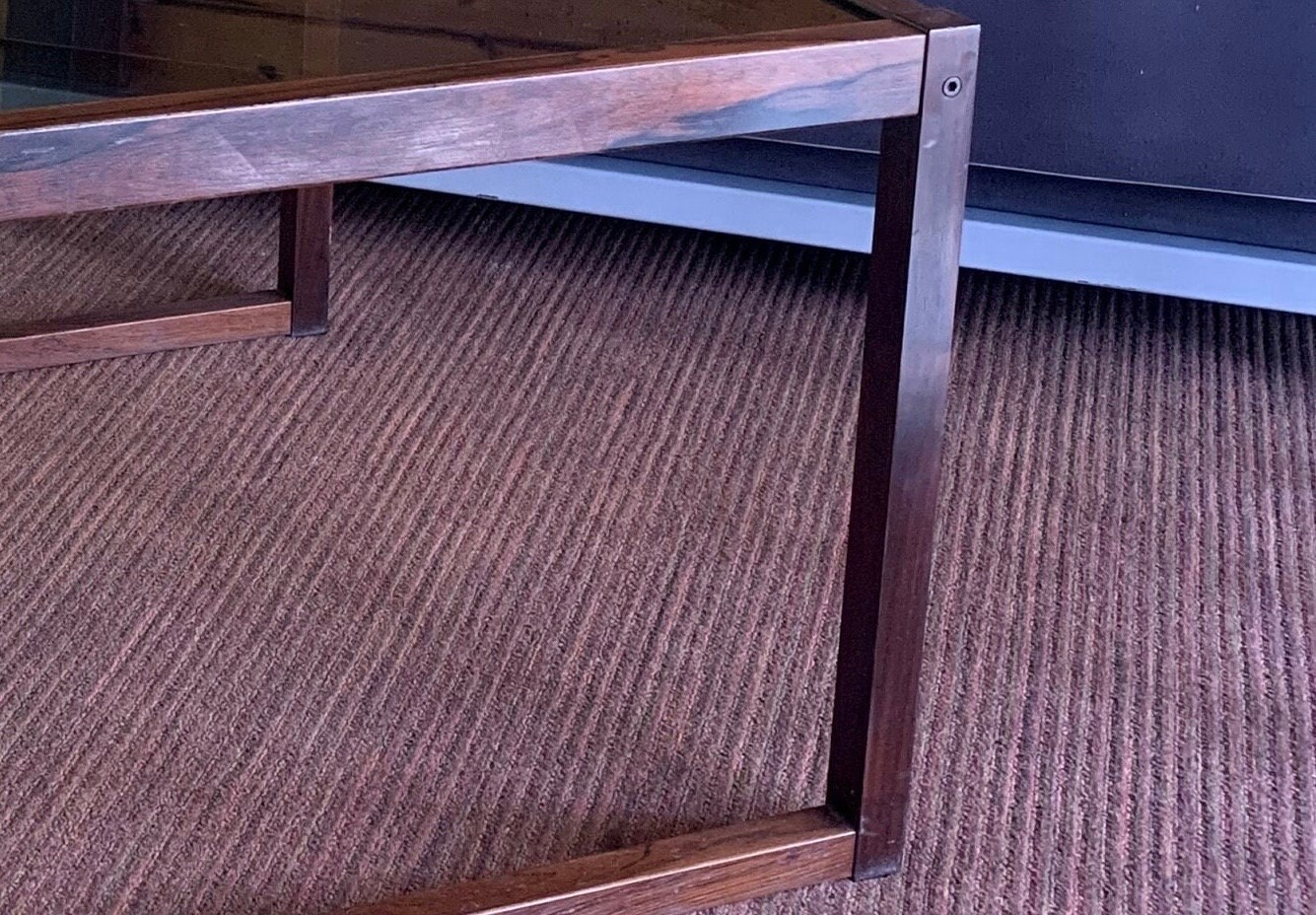 Vintage MCM Coffee Table Mid Century Modern Danish Rosewood Glass ...