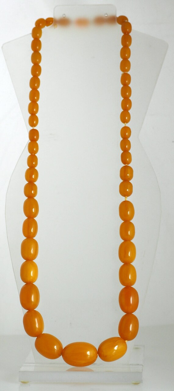 1930s Art Deco Butterscotch Bakelite Chunky Brown Amb… - Gem