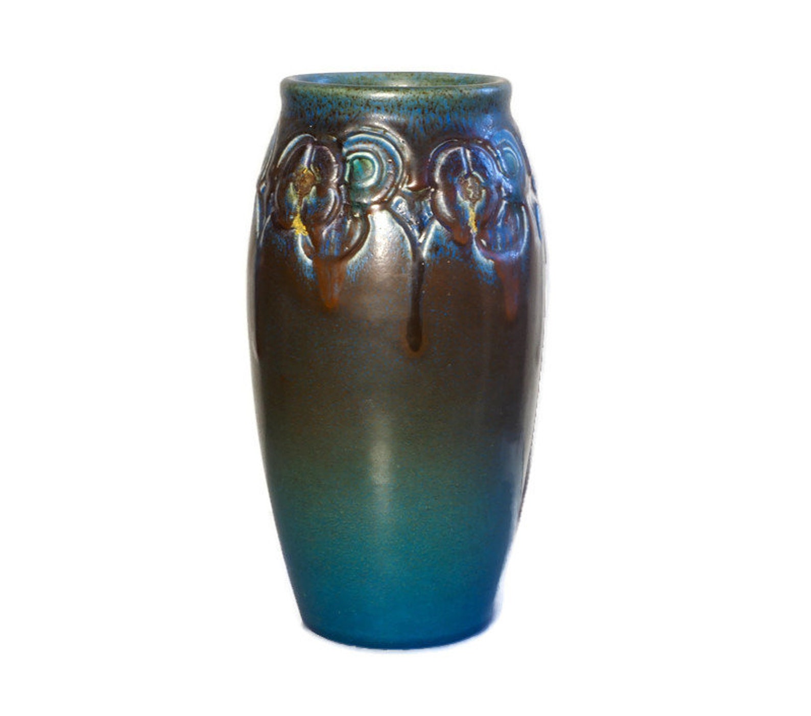 1917 Rookwood Pottery Carved Vase Charles Steward Todd Arts Crafts ...