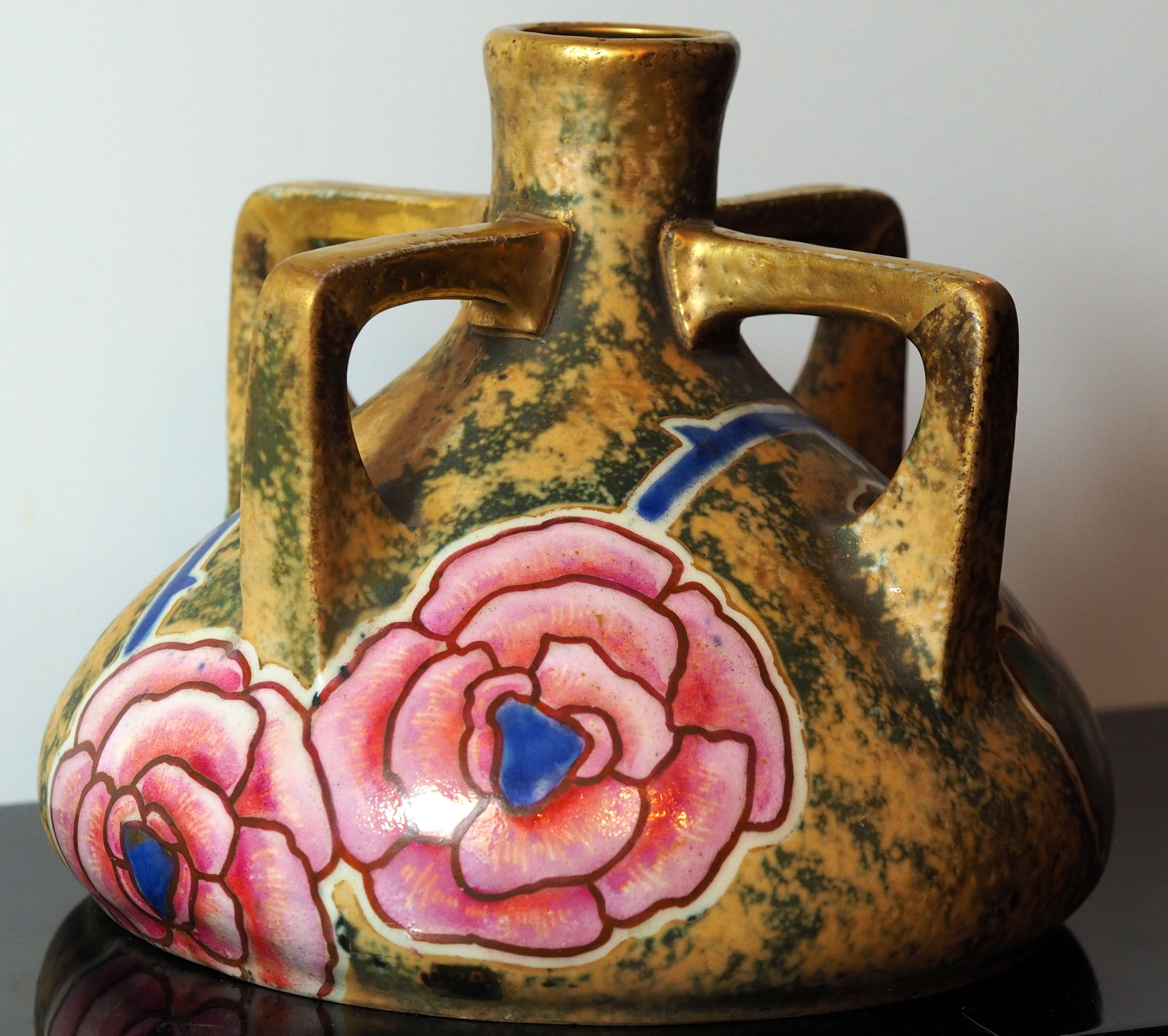 Art Nouveau Amphora Vase Climbing Roses Design/riessner, Stellmacher ...
