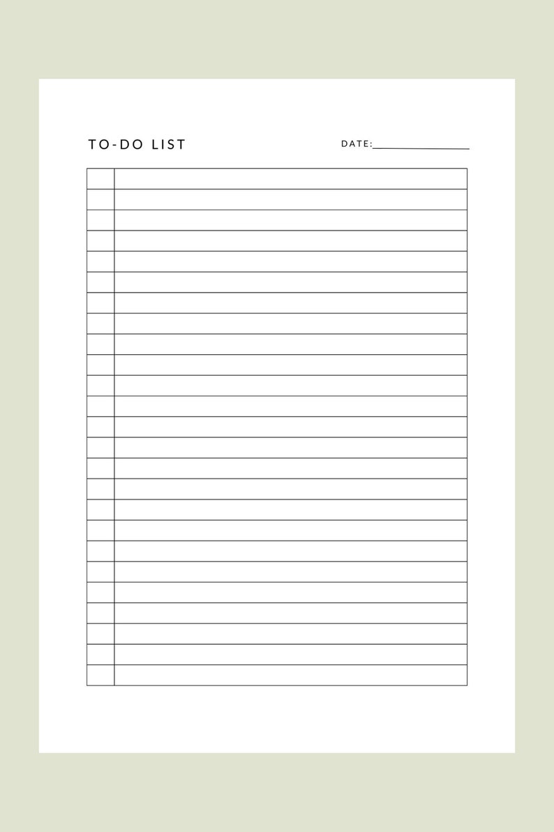 To Do List Printable Simple to Do List, 4 Versions Included, A4/a5 ...