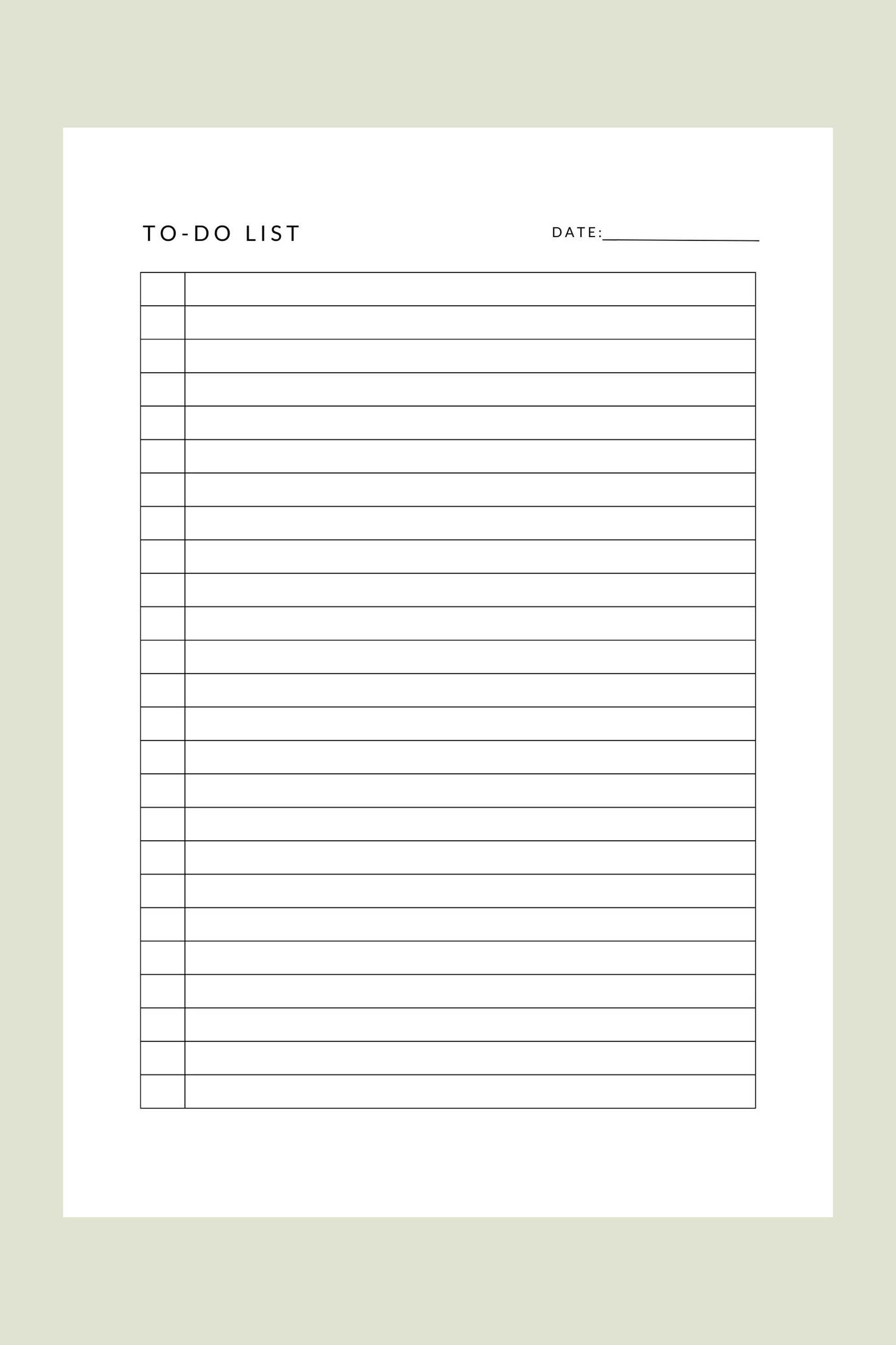 To Do List Printable Simple to Do List 4 Versions Included - Etsy