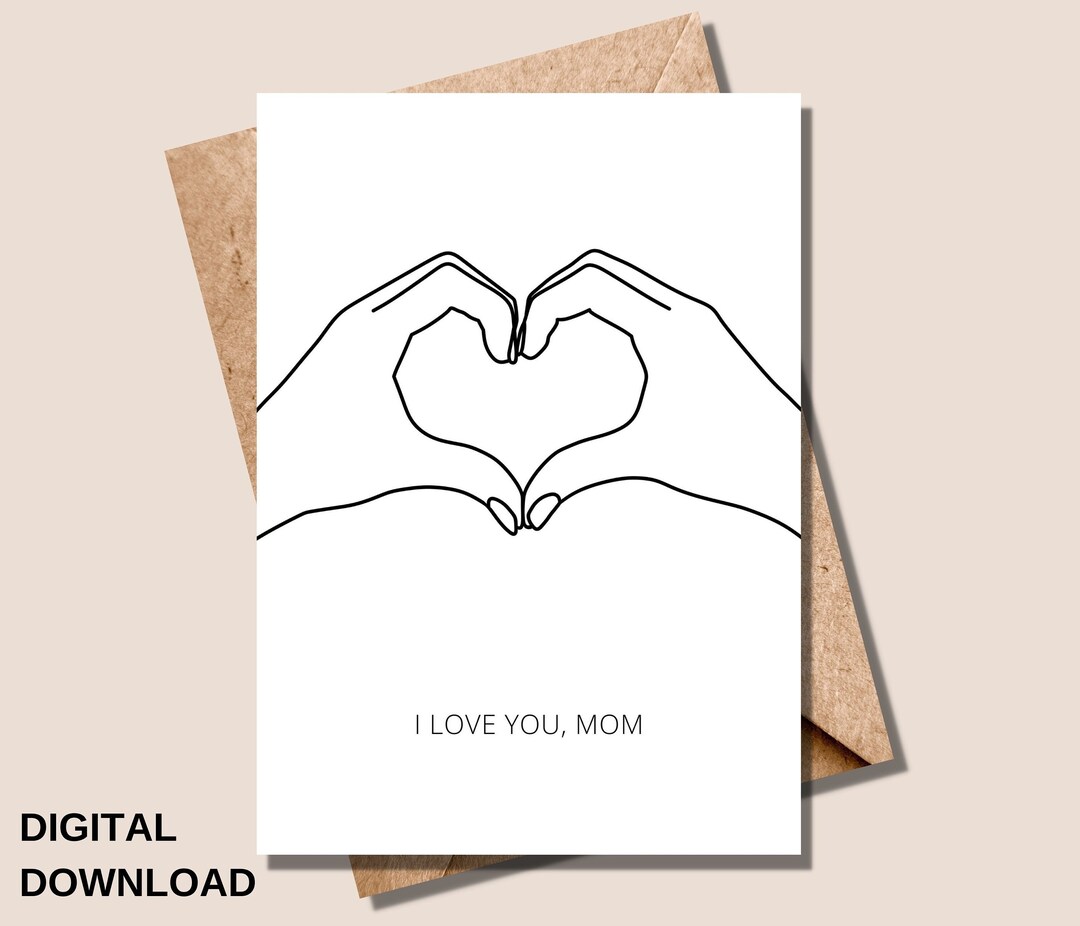 Cute Card for Mom Printable Mothers Day Card , 4x6 & 5x7 In - Etsy