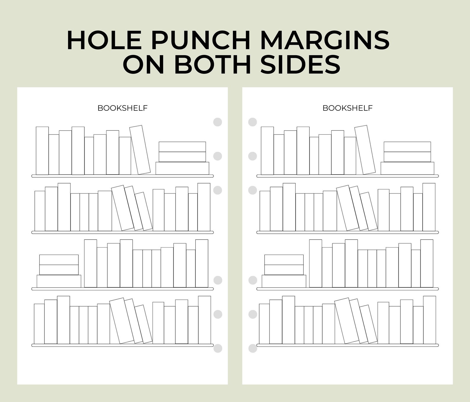 Bookshelf Printable Template, Reading Tracker, A5/a4/letter/half PDF - Etsy