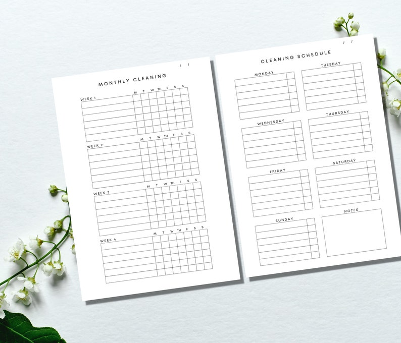 ADHD Cleaning Schedule, Adult Chore Chart, A4/a5/letter/half Printable ...