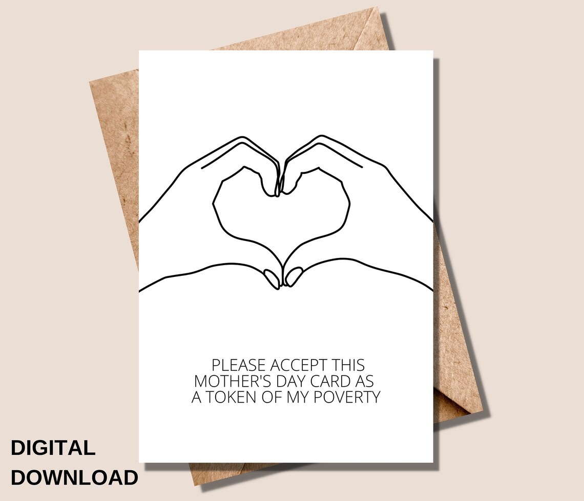 Mothers Day Card Printable Funny Card for Mom 4x6 & 5x7 In - Etsy