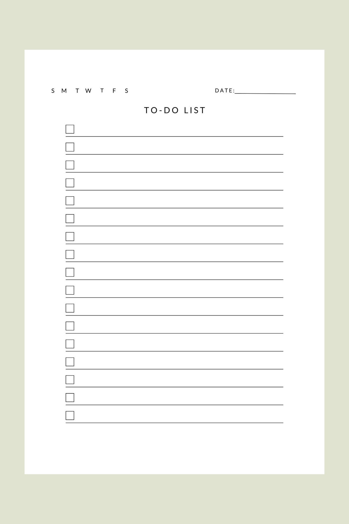 To Do List Printable Simple to Do List 4 Versions Included - Etsy