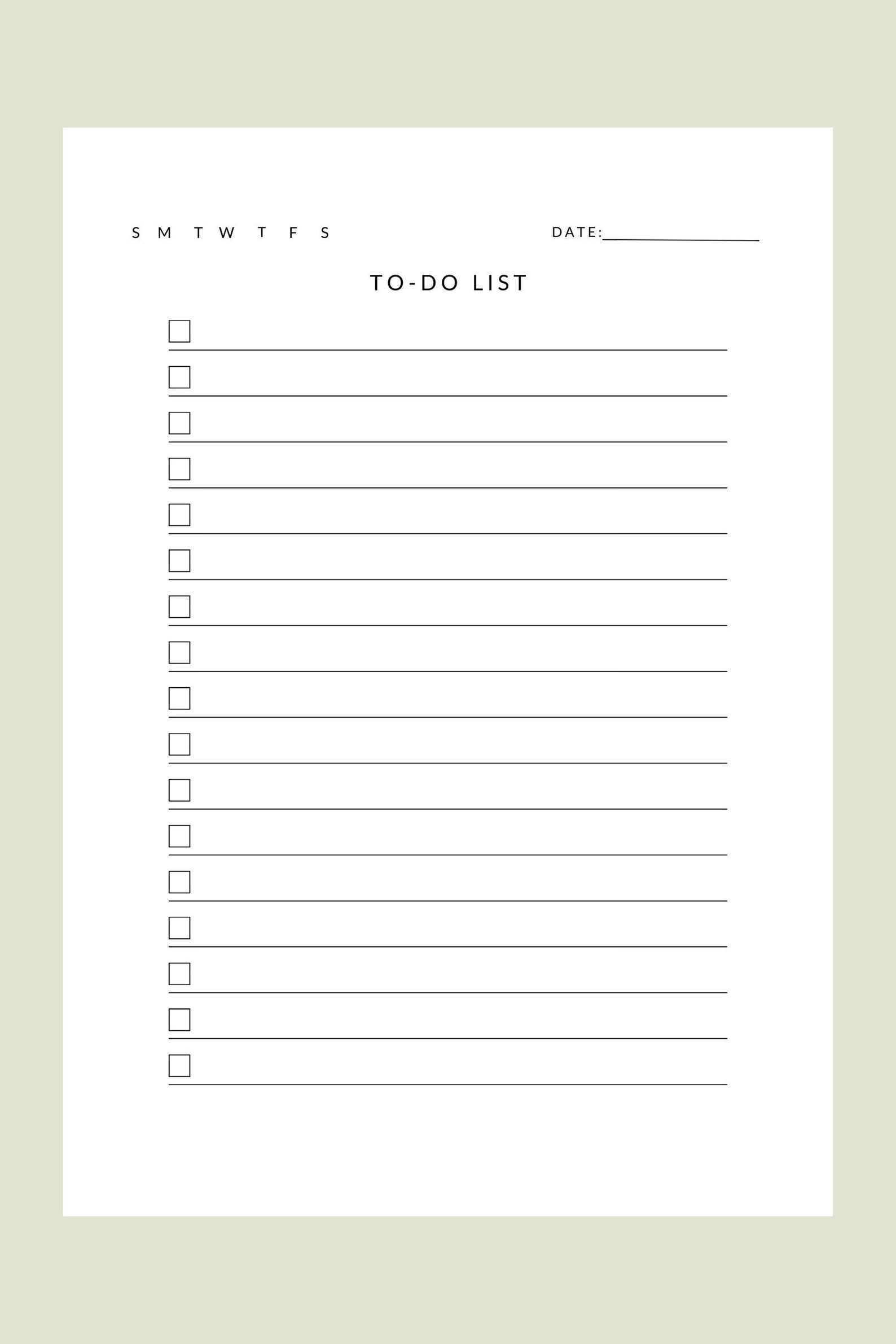 To Do List Printable Simple to Do List, 4 Versions Included, A4/a5 ...