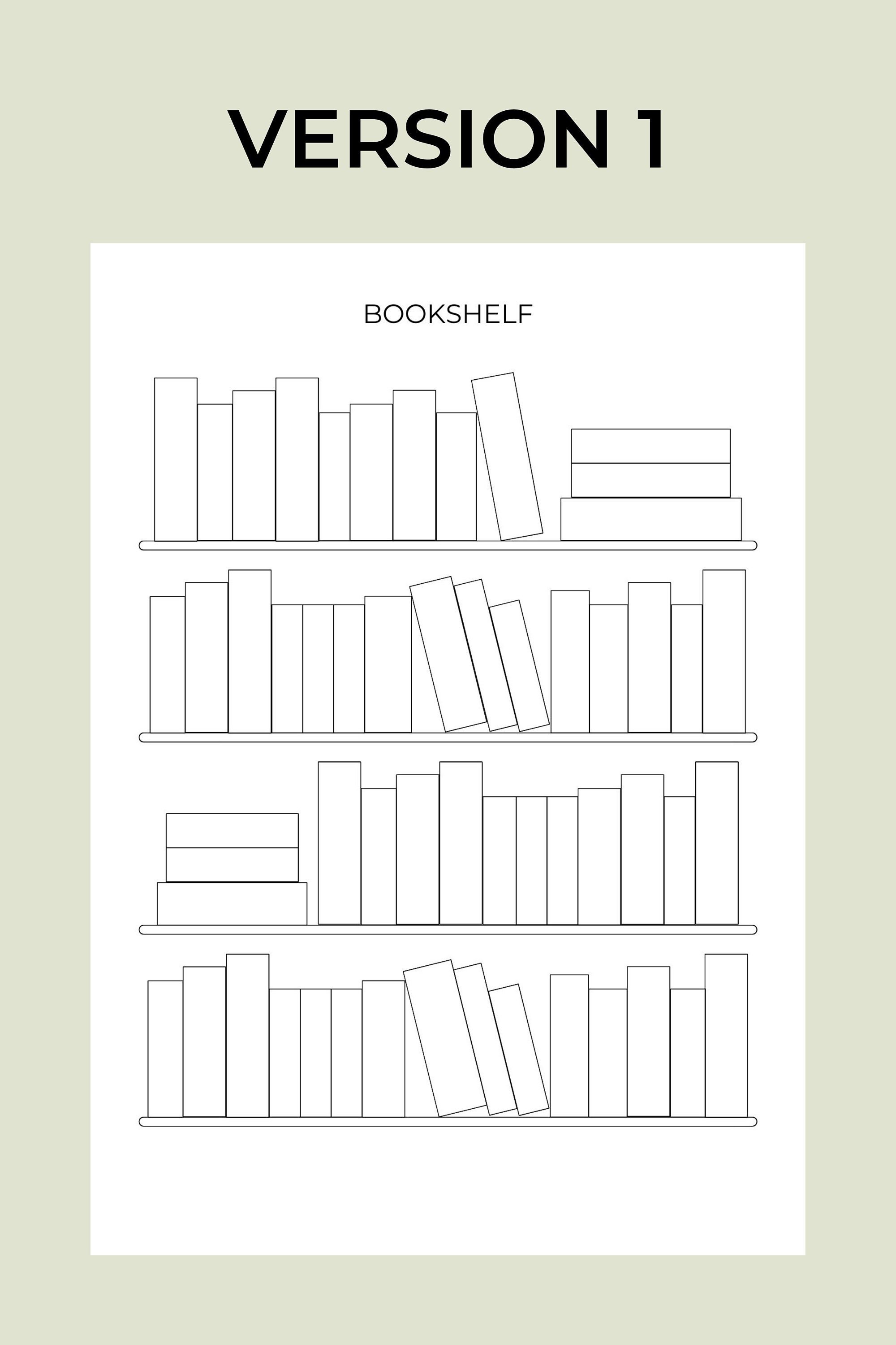Bookshelf Printable Template, Reading Tracker, A5/a4/letter/half PDF - Etsy
