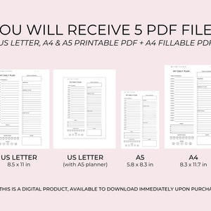 ADHD Daily Planner Printable to Do List, Minimal Planner, Military Time ...