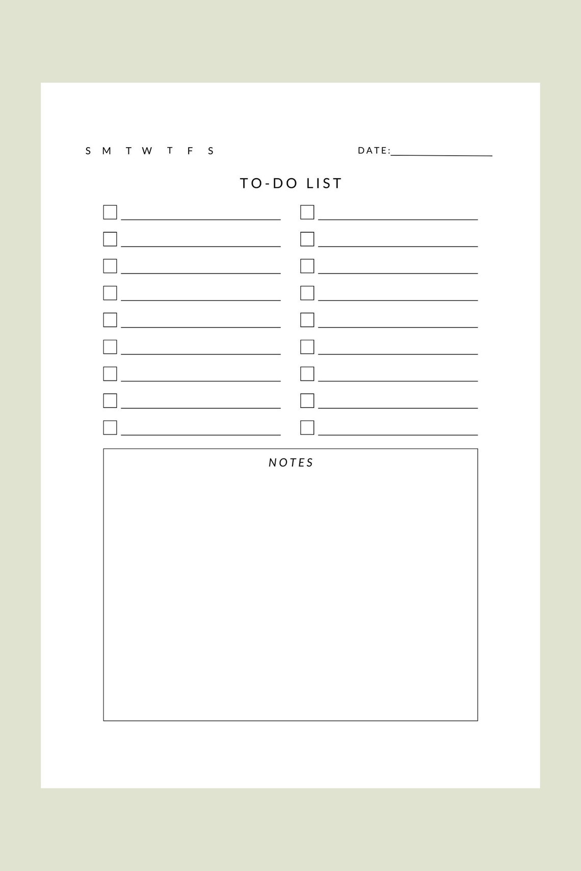 To Do List Printable Simple to Do List 4 Versions Included - Etsy