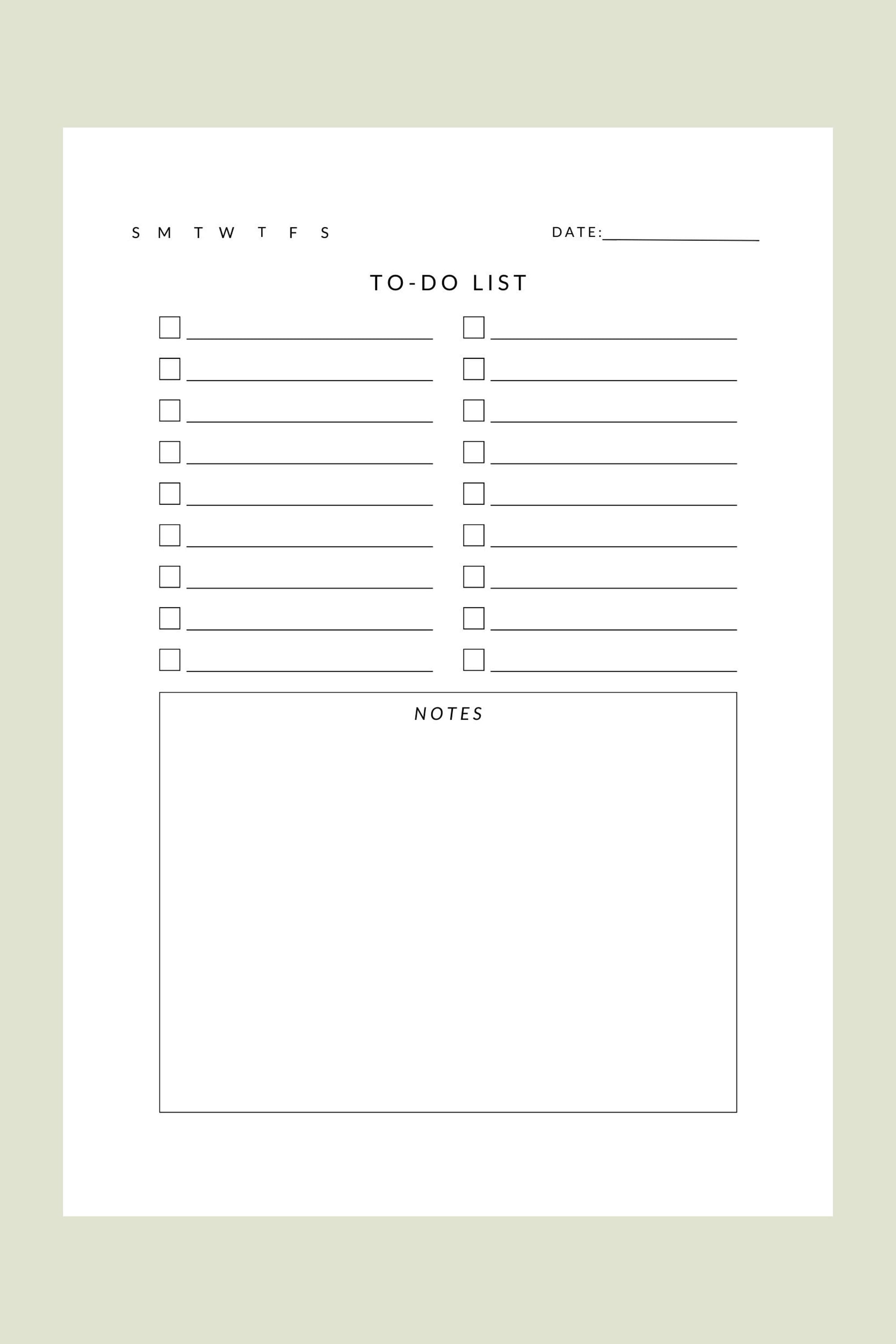 To Do List Printable Simple to Do List 4 Versions Included - Etsy