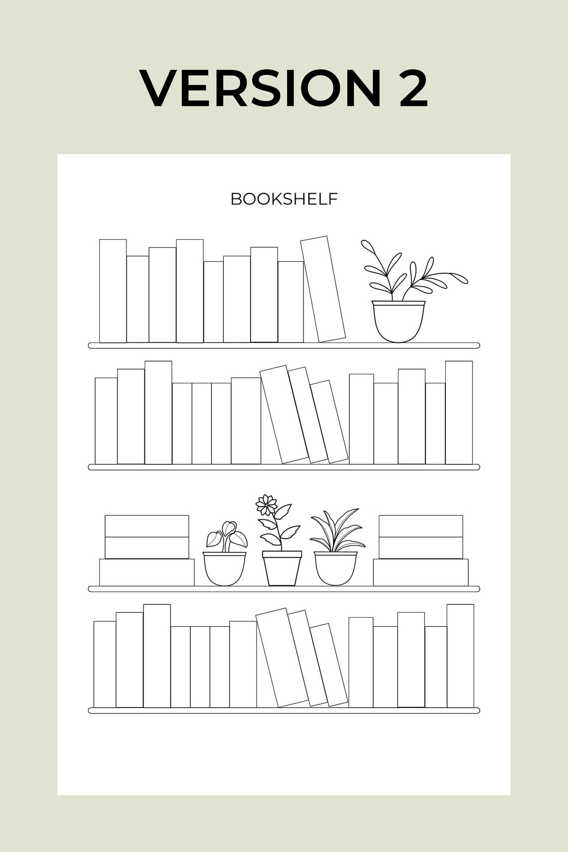 Bookshelf Printable Template, Reading Tracker, A5/a4/letter/half PDF - Etsy